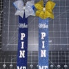 Pin Me Cheer Competition Tag Ribbons, Customizable Glitter Colors Add ...