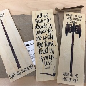 All We Have to Decide / the Wizard's Wisdom / Wood Bookmark / Free US ...