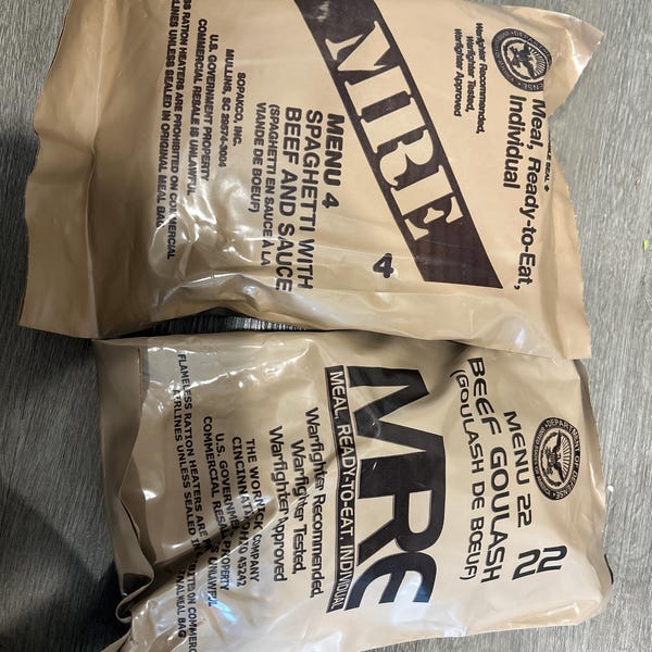 Military Mres (meals Ready-to-eat) Meals - Choose From 24 Menus! - Etsy
