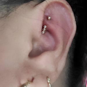 14kt Gold Genitalclithoodchristina Piercing Double Clear - Etsy