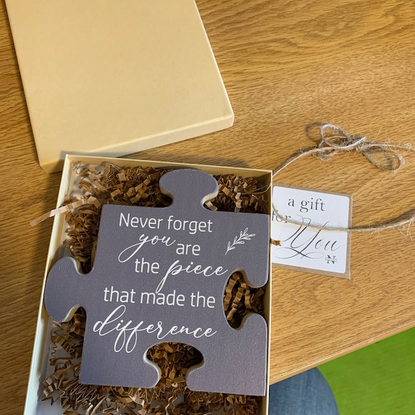 Personalized Puzzle Piece Mentor Gift: Thank You, Farewell Coworker ...