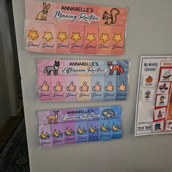 Morning, Afternoon & Evening Routine Chart, Planning Toddler Bedtime ...