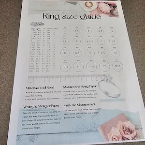 Ring Size Chart Printable Ring Sizer, Ring Size Guide, Printable Ring ...