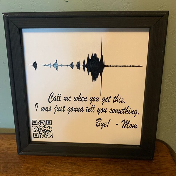 Custom Soundwave QR Code Voice Recording Stretched Canvas Signs - Etsy