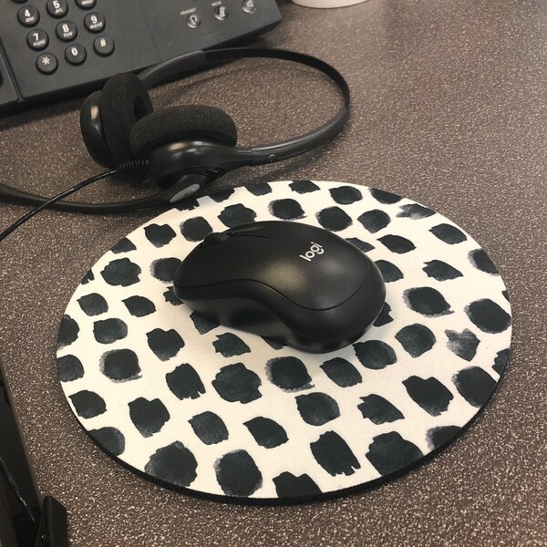 Polka Dot Mouse Pad, Polka Dot Print, Dot Pattern, Gift for Her, Cute ...