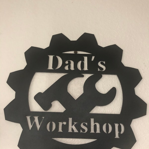 Custom Metal Sign for Garage, Personalized Sign for Dad, Dad Garage ...