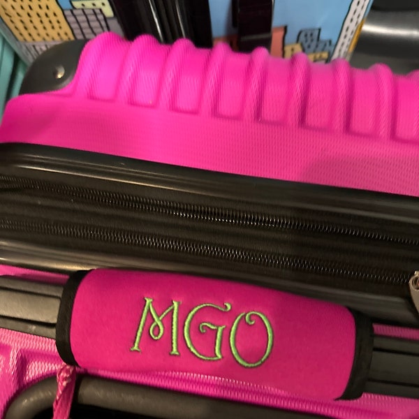 Monogrammed Luggage Finder, Monogram Luggage Handle Wrap, Personalized ...