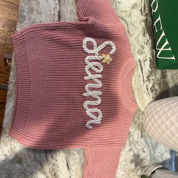 Personalized Hand Embroidered Baby and Toddler Birthday Sweater, One ...