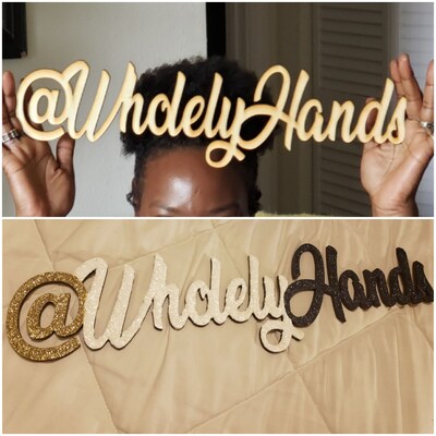 Custom IG/FB Social Media Handle Photo Prop Unfinished - Etsy
