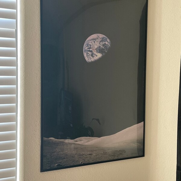 Earth & Moon (fine Art Print) Space Poster - Etsy