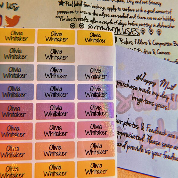 Waterproof Name Stickers Baby Label Kids Name Labels, Personalize Kids ...