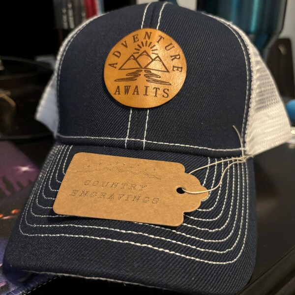 Custom American Flag State Leather Patch Trucker Hat : Men's and Women ...