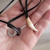 Wolf Tooth Necklace on a Deerskin Leather Cord. Wolf Tooth Necklace ...