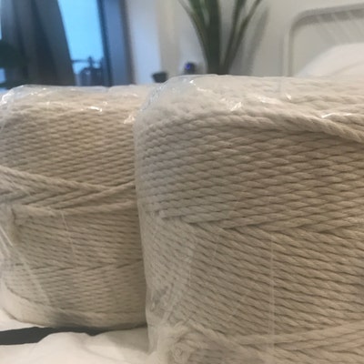 Macrame Cord 4mm Cotton Rope. 3 Kg Twisted Cotton Rope. About 520 M ...
