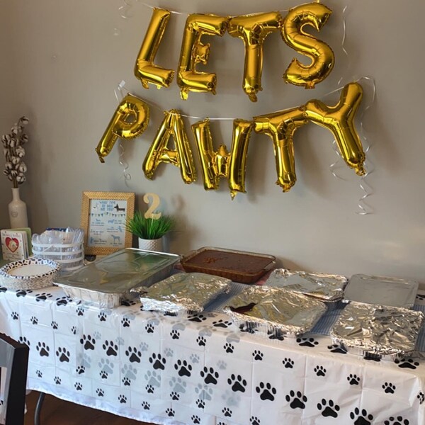 Lets Pawty Balloons | Dog Puppy Birthday Party Decoration | Custom Dog ...