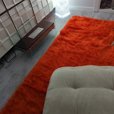 5' X 8' New Premium Orange Shag Fur Area Rug Nursery Room Decor Home ...