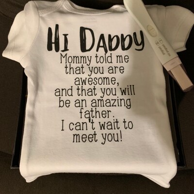 Hi Daddy Baby Announcement Husband Pregnancy Announcement for Husband ...