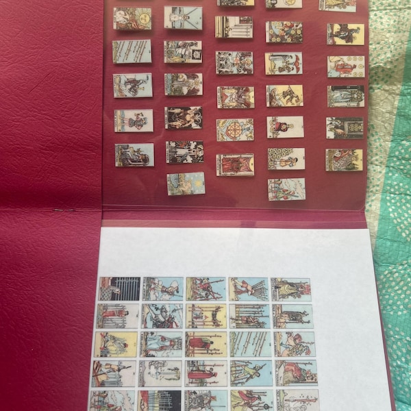 Mini Tarot Card Printable Set With Back Prints, Miniature Tarot Card ...