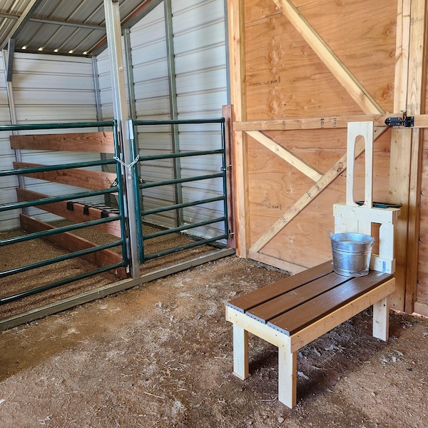 Handcrafted Large Goat Milking Stand - Durable & Eco-friendly Ideal for Nubian to Lamancha ...