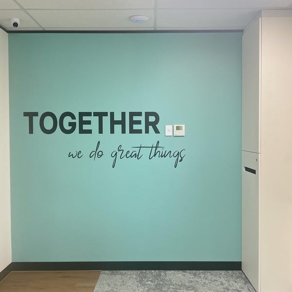 One Team Meeting Expectations Wall Decal - Teamwork Wall Art - Team ...