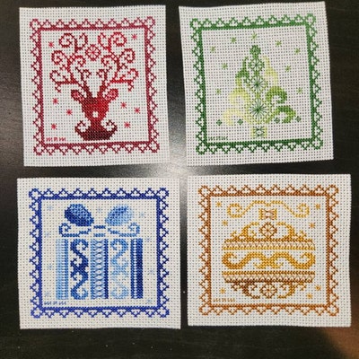 Pink Floral Pendibule Ornament Durene J Cross Stitch DJXS2363 - Etsy UK