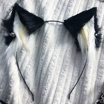 Cat Ears: Faux Fur Cat Ears Headband/ Handmade Kitten Ears / Fluffy Cat ...