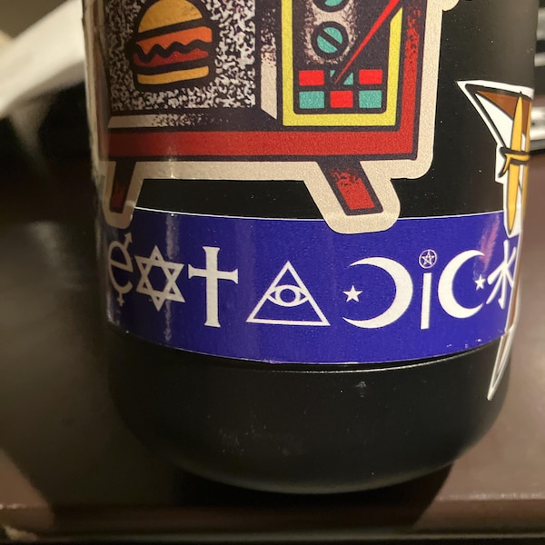 The ORIGINAL Eat A Dick - Atheist Coexist Parody Removable Bumper ...