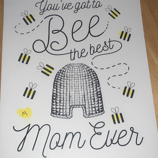 Finger Paint Art Mother's Day Printable Bumble Bee DIY Kid's Art ...