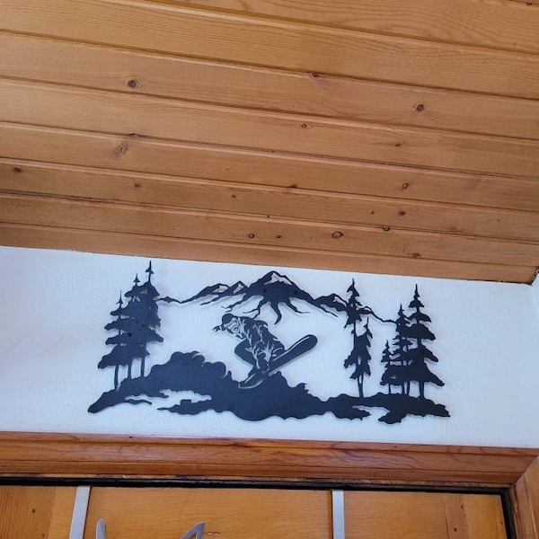 Snowboard Metal Wall Decor, Gift for Snowboarder, Skier Christmas Gift ...