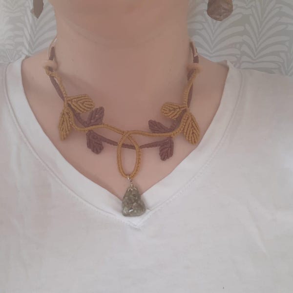 Leaf Macrame Choker Tutorial for Holiday and Travel,adjustable Handmade ...