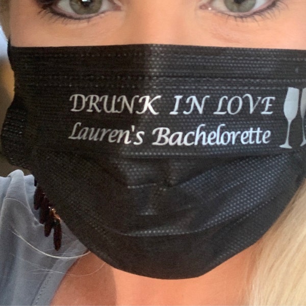 Personalized Wedding Mask, Disposable Face Mask, Custom Mask ...