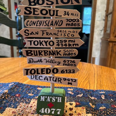 Mash 4077th Miniature Sign Post Mash 4077 - Etsy