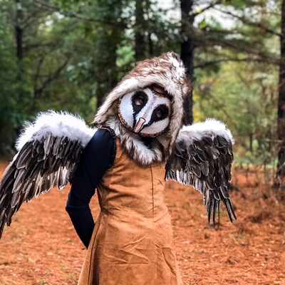 Barn Owl Masks for Halloween Costume Creepy Adult Masquerade - Etsy