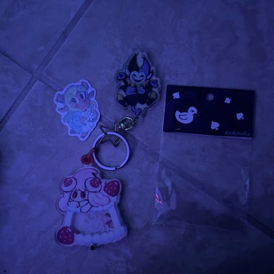 Jevil Deltarune Glitter Keychain Acrylic Epoxy Charm 2.5in. - Etsy