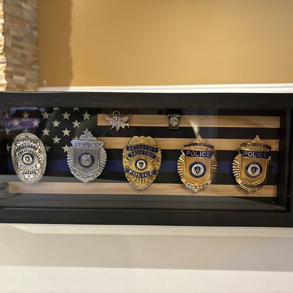 Thin Blue Line Shadow Box Display - Etsy