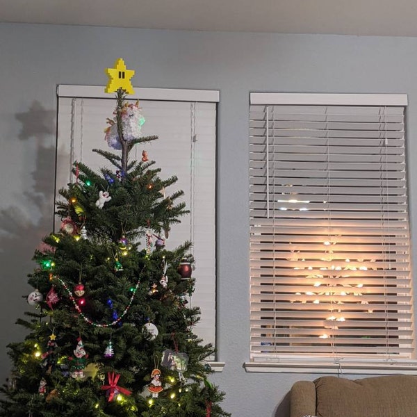 Mario Star Tree Topper | Nintendo Switch Christmas Tree, Super Mario ...