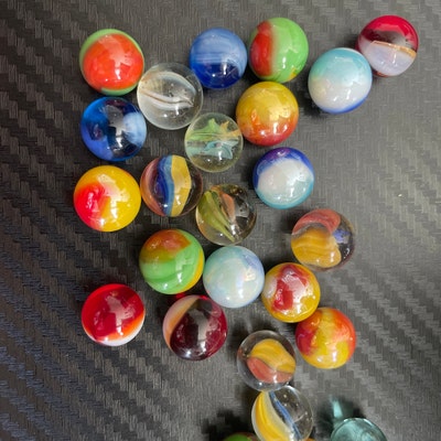 20mm Cooties Shooter Glass Marbles Single or Pack of 5 3/4 Lovely Mix ...