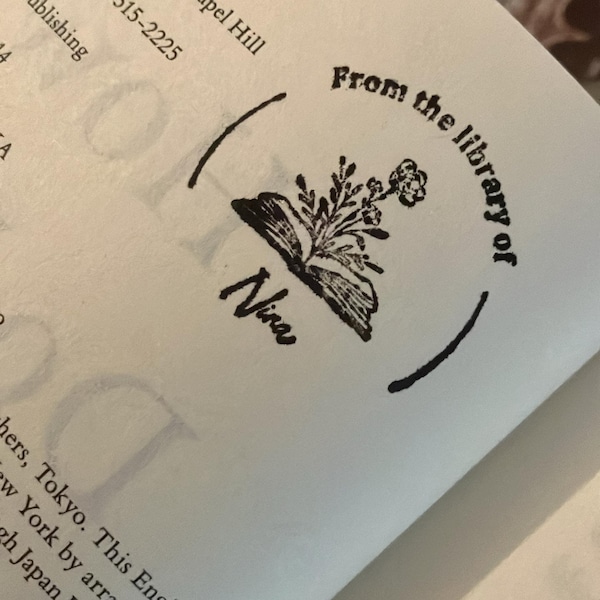 From the Library of |custom Library Stamp|personalized BOOK Stamp ...