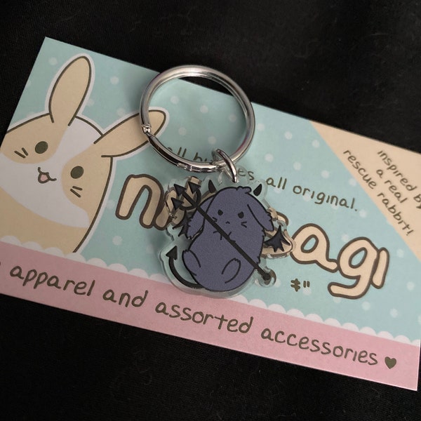 Devil Bunny Acrylic Charm | 1” | Creepy Cute Phone Accessory, Holland ...