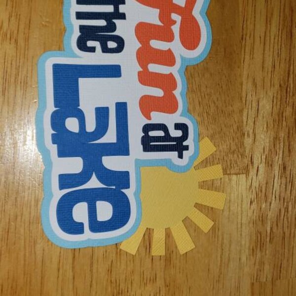 Handmade Paper Die Cut MAKE A SPLASH Title Scrapbook Page Embellishment ...