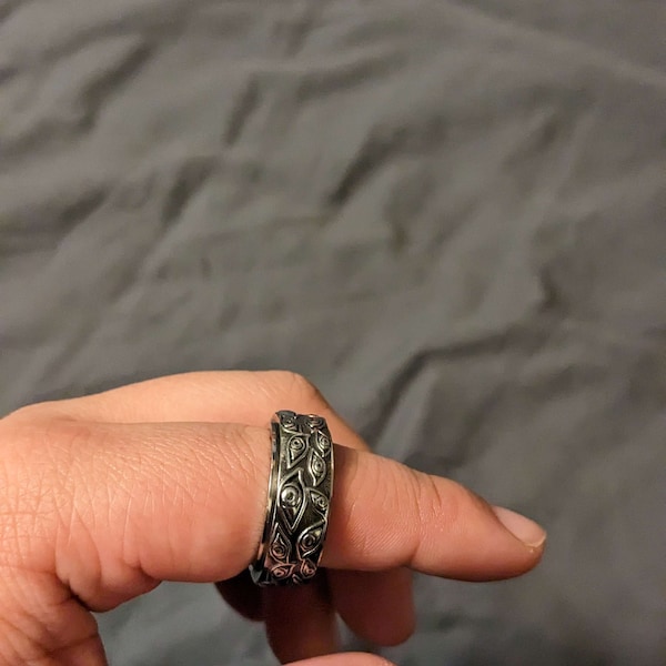 Fidget Ring Eye Anxiety Ring Spinner Silver Gold Black Spinner Ring for ...