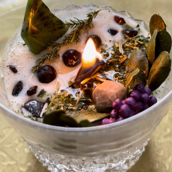 Grounding Altar Candle Redwood Scented Candle Earth Energy Ritual Candle Witchcraft Spell Candle ...