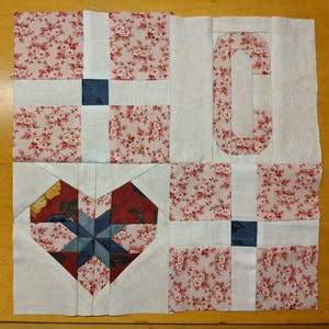 Snow White paper pieced quilt block pattern PDF | Etsy