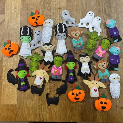 Movie Monsters Set 1 Halloween Plush Sewing Pattern PDF Download, SVG ...
