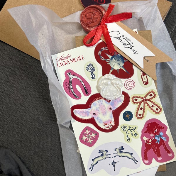 Illustrated Aesthetic Vinyl Sticker Sheet | Series 1 - Etsy