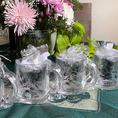 Custom Flower Name Mug, Personalized Mug for Women, Personalized Coffee ...