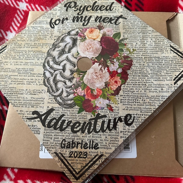Psyched for My Next Adventure Graduation Cap Topper, Customized ...