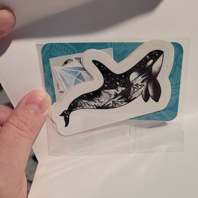 PNW Orca Whale Vinyl Sticker Pack of 3 Die Cut Killer Whale Decal Orca ...