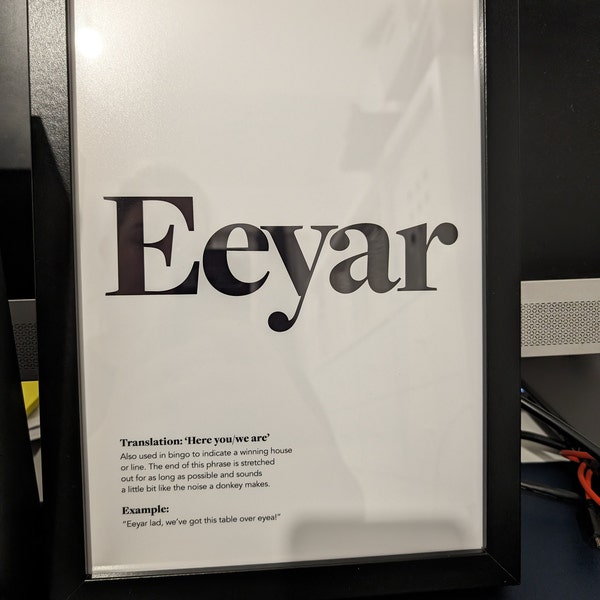 Yem Gan Yem Geordie Slang Print Geordie Dialect Print Language Print ...