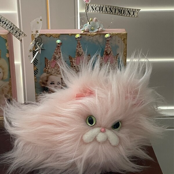 Floof the Fluffy Pink Cat MADE TO ORDER - Etsy